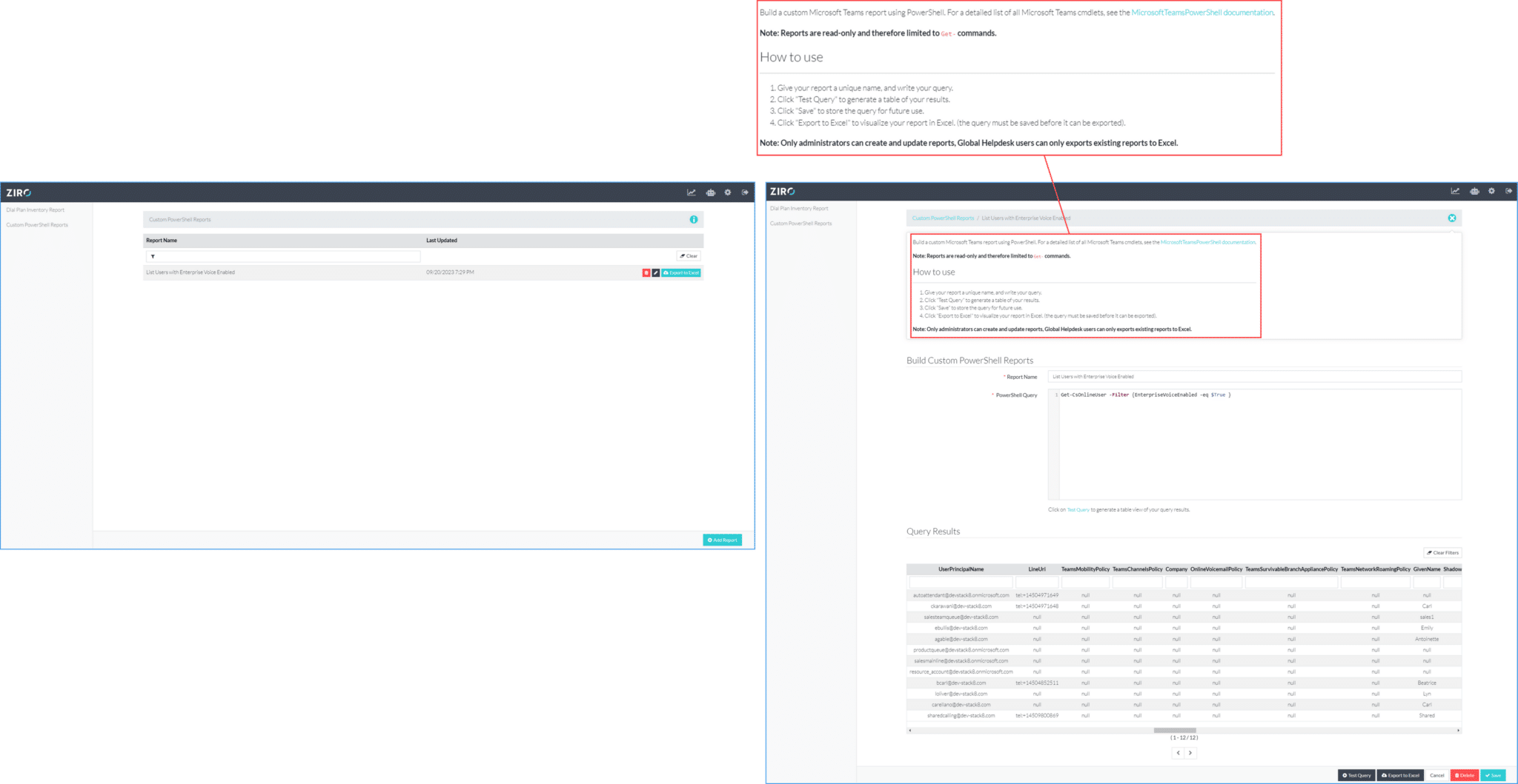 Easier Microsoft Teams Recording Reporting Ziro